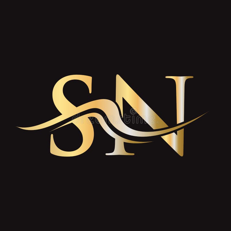 Letter SN Logo Design. Initial SN Logotype Template for Business and ...