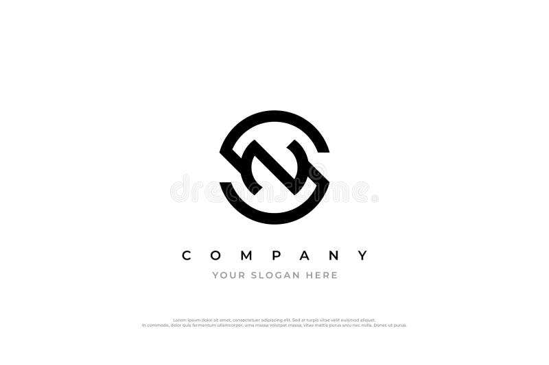 Letter SN Logo or NS Monogram Logo Design Stock Vector - Illustration ...