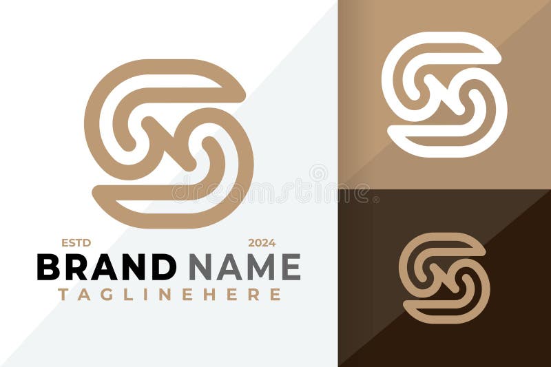 Letter Sn or Ns Symbol Logo Icon Vector Design Illustration Stock ...