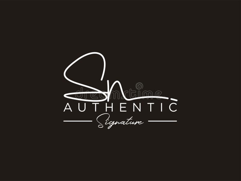 Letter SN Signature Logo Template Vector Stock Vector - Illustration of ...