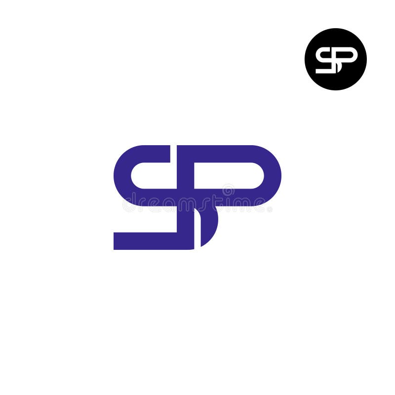 Letter SP Monogram Logo Design Stock Vector - Illustration of firm ...