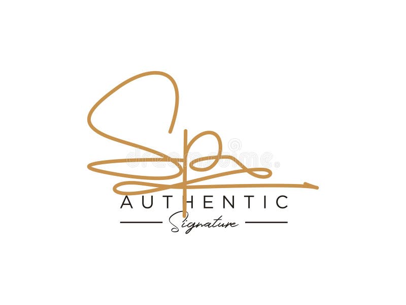 Letter SP Signature Logo Template Vector Stock Vector - Illustration of ...