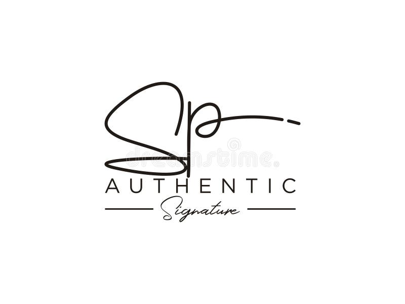 Letter SP Signature Logo Template Vector Stock Vector - Illustration of ...