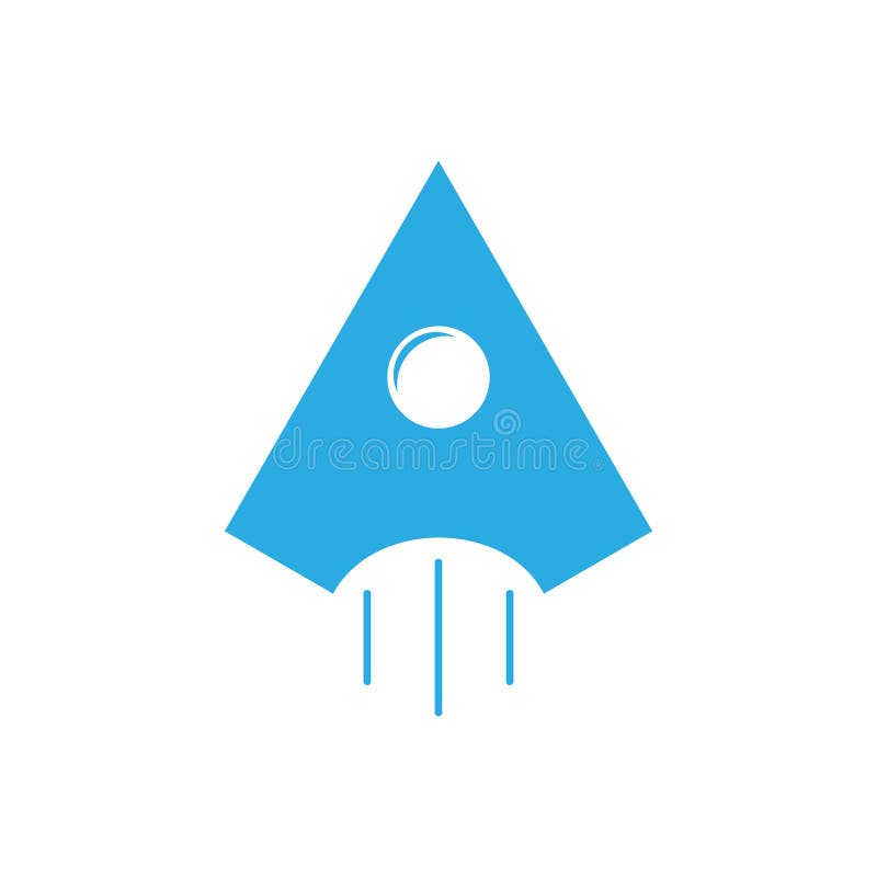 Letter a Space Ship Arrow Motion Logo Vector Stock Vector ...