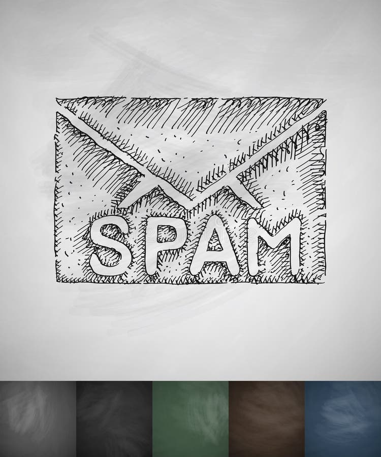 Letter Spam Icon. Hand Drawn Vector Illustration Stock Vector ...