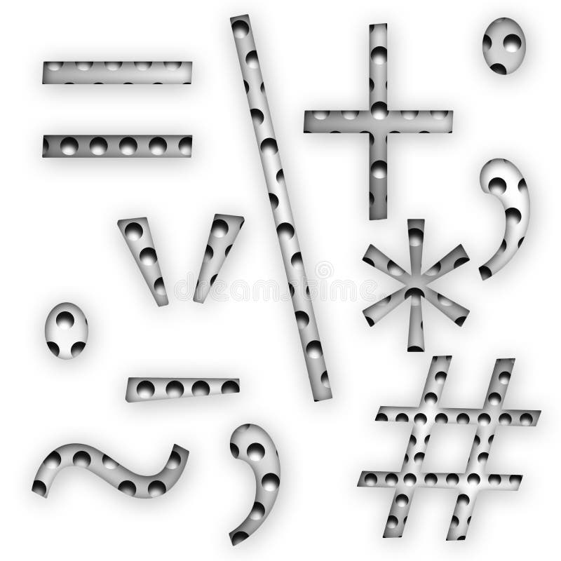 Letter - Special Characters Stock Illustration - Illustration of light ...