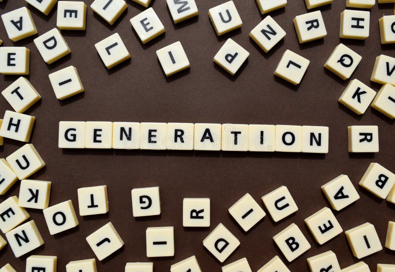 Generation letter tiles stock photo. Image of letters - 252909126