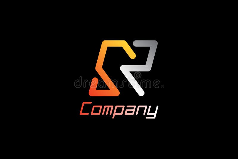 Letter SR Logo Line Art stock vector. Illustration of logos - 202244875