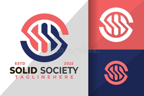 Letter Ss Circle Monogram Logo Icon Vector Design Illustration Stock ...