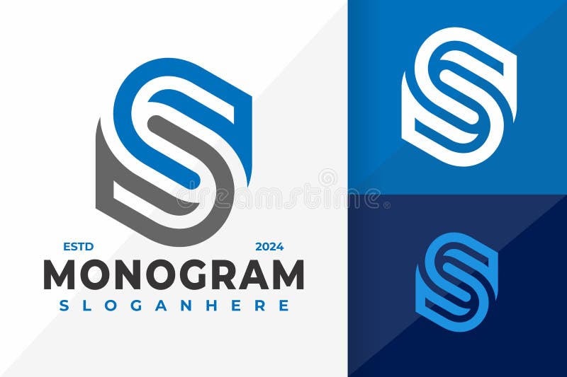 Letter SS Monogram Logo Design Vector Symbol Icon Illustration Stock ...
