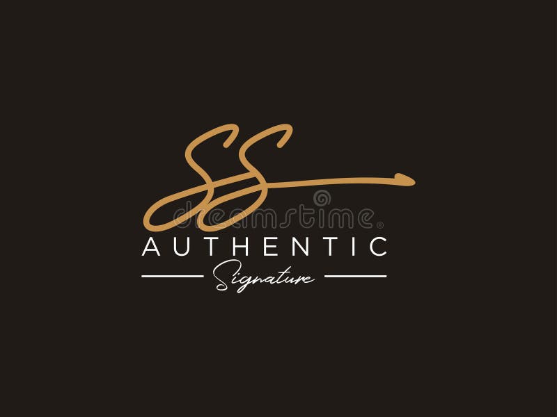 Letter SS Signature Logo Template Vector Stock Vector - Illustration of ...