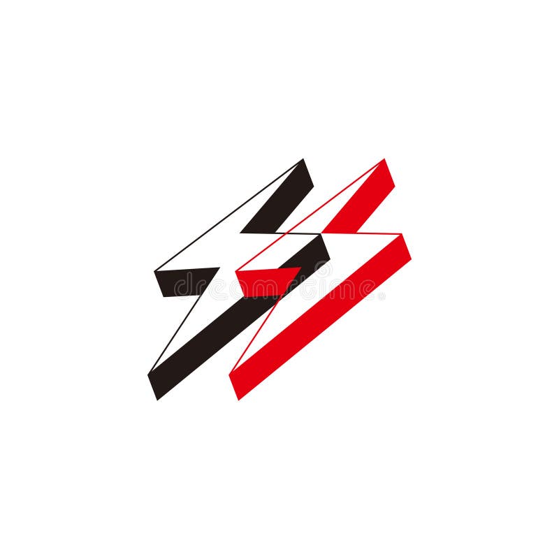 Letter Ss Thunder Flash Simple Geometric Electric Symbol Logo Vector ...