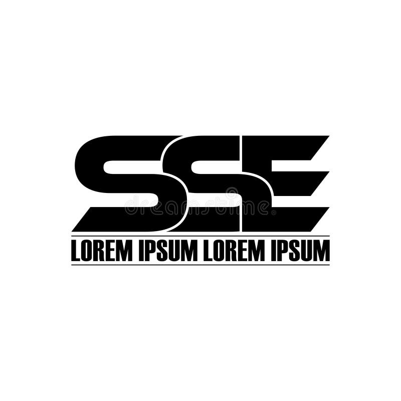 Letter SSE Simple Monogram Logo Icon Design. Stock Vector ...