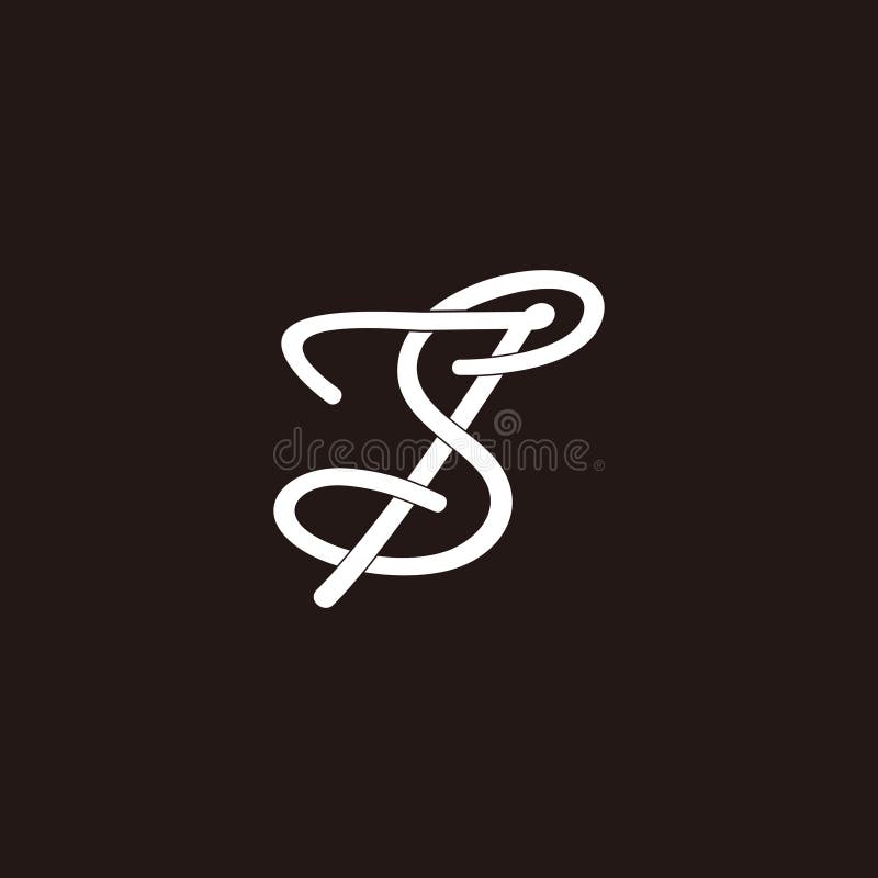 Letter St Thread Ribbon Symbol Logo Vector Stock Vector - Illustration ...