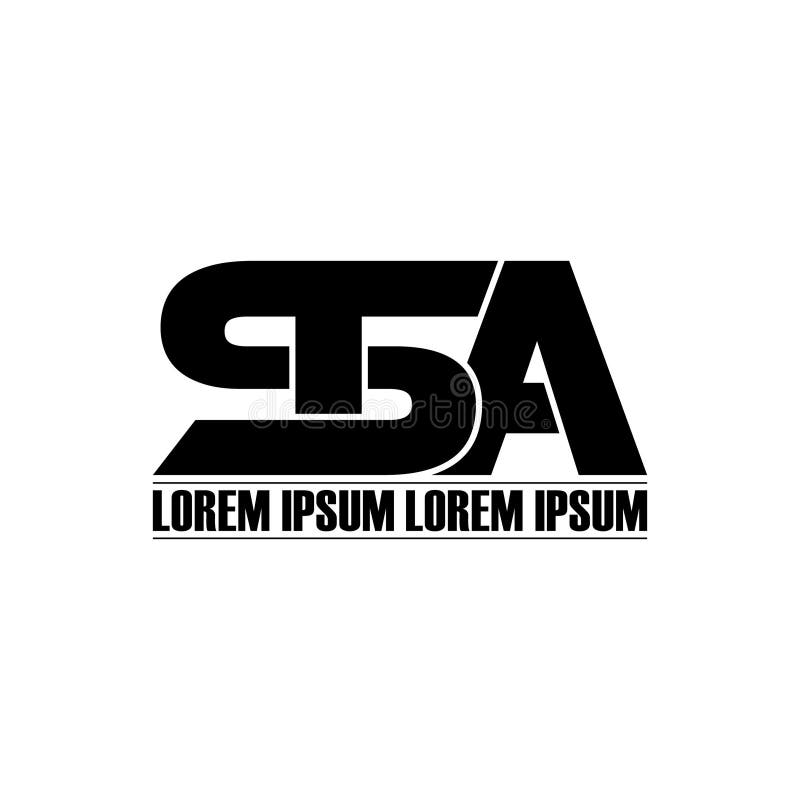 Letter STA Simple Monogram Logo Icon Design. Stock Vector ...