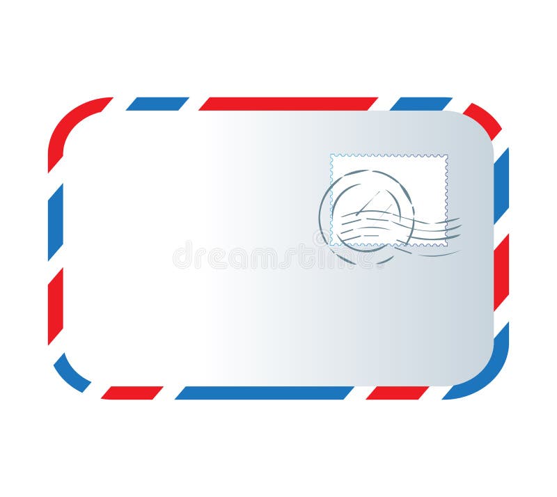 Letter and Stamp Design stock illustration. Illustration of message ...