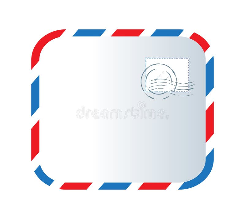 Letter and Stamp Design stock illustration. Illustration of ...