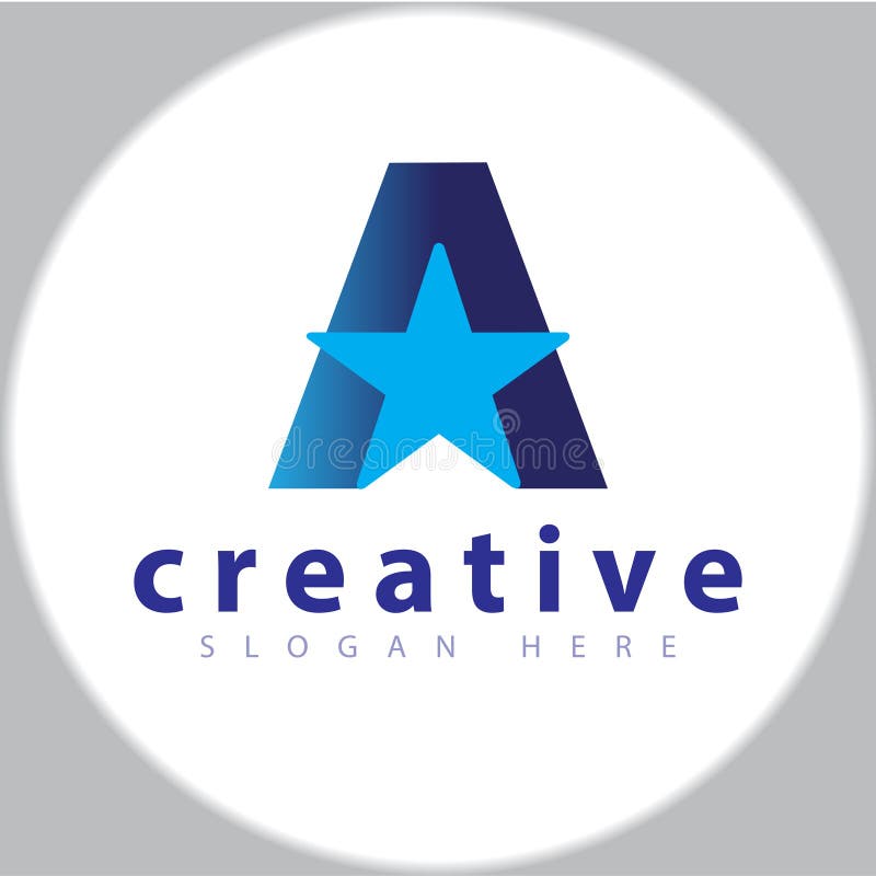 A Letter Star Logo Design Vector Template Stock Vector - Illustration ...
