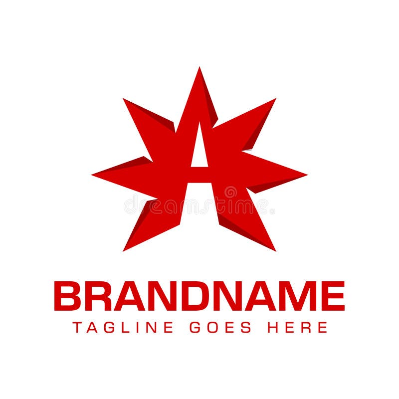 Letter a Star Logo, Symbolizing Elite, Ambition, and Success Stock ...