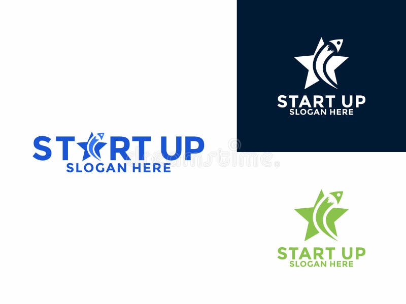 Letter a Star and Rocket Logo Vector. Start Up Logo Design Vector, Apps ...