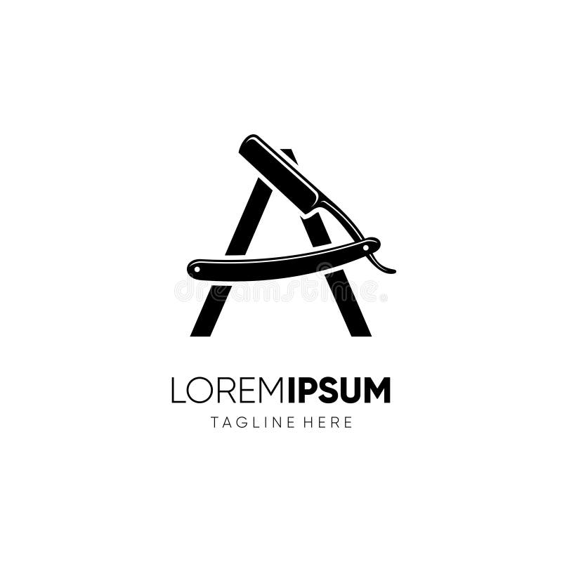 Straight Razor Logo Stock Illustrations – 1,632 Straight Razor Logo ...