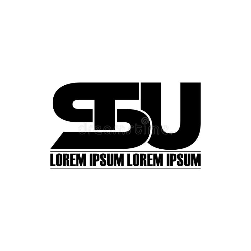 Letter STU Simple Monogram Logo Icon Design. Stock Vector ...