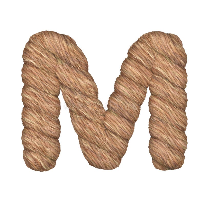 Letter Stylized in the Form of a Rope Stock Illustration - Illustration ...