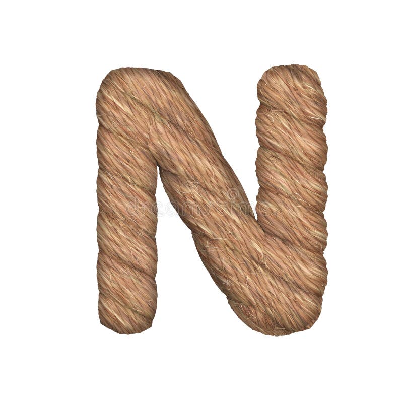 Letter Stylized in the Form of a Rope Stock Illustration - Illustration ...