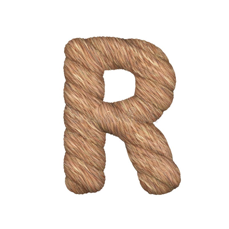 Letter Stylized in the Form of a Rope Stock Illustration - Illustration ...