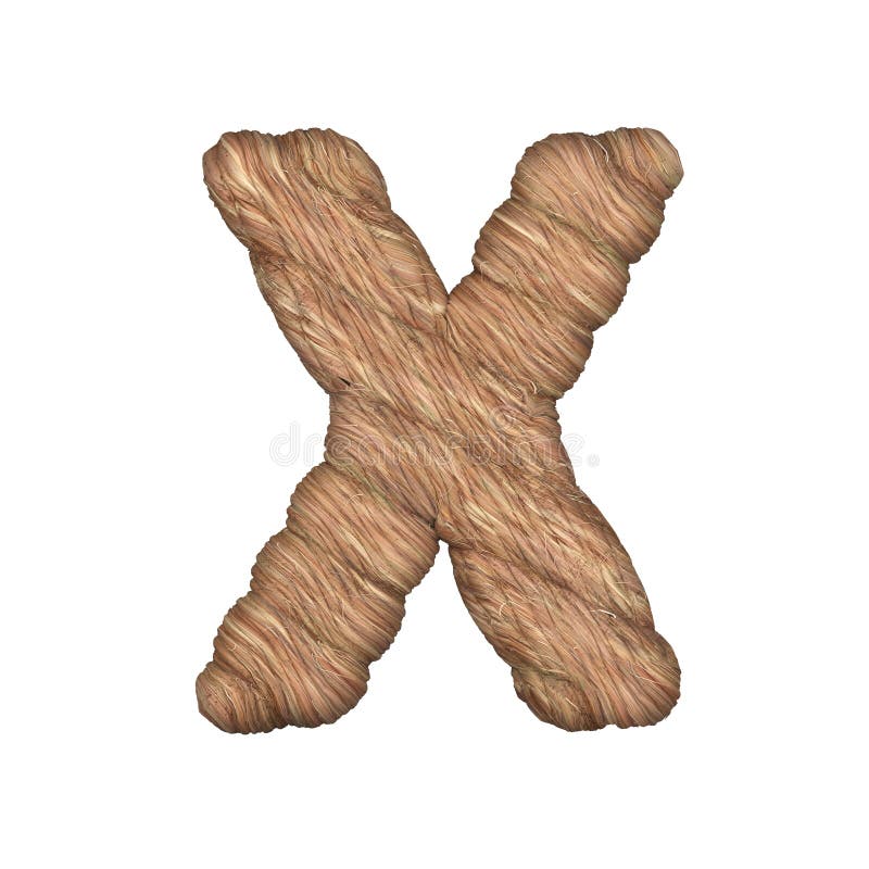 Letter Stylized in the Form of a Rope Stock Illustration - Illustration ...