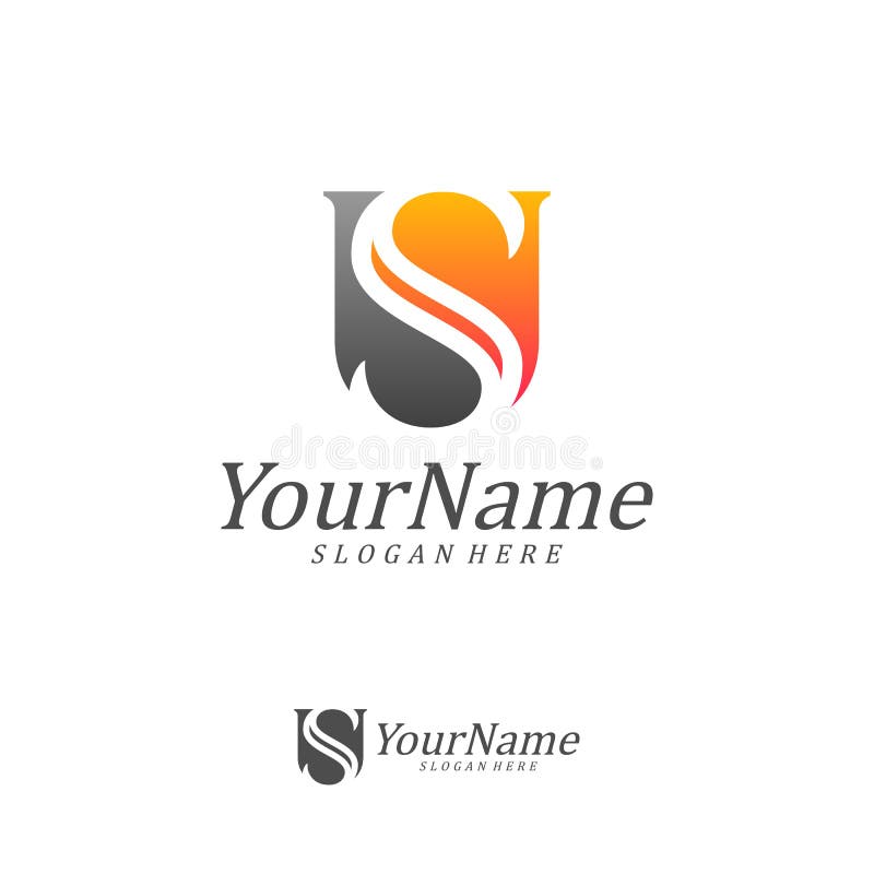 Letter SU Logo Design Template. Initial SU Logo Concept Vector Stock ...