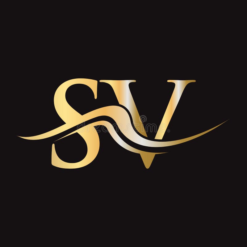 Letter SV Logo Design. Initial SV Logotype Template for Business and ...