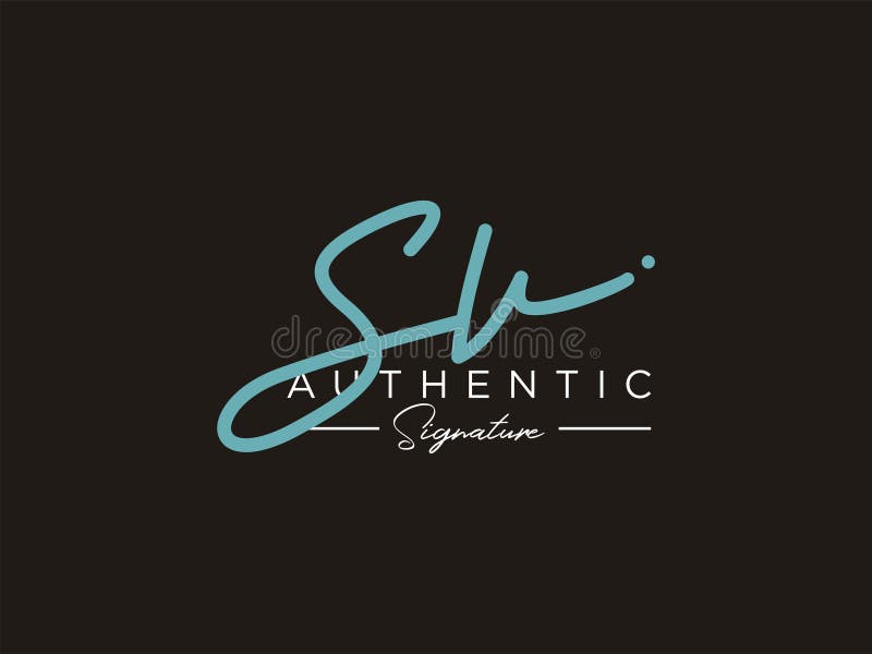 Letter SV Signature Logo Template Vector Stock Vector - Illustration of ...