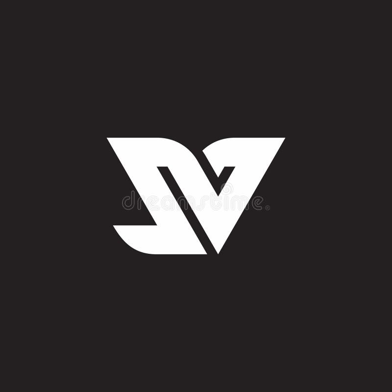 Letter Sv Simple Curves Geometric Logo Vector Stock Vector ...
