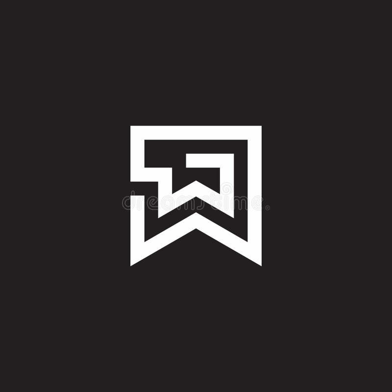 Letter Sw Connect Geometric Line Logo Vector Stock Vector ...