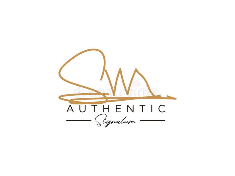 Letter SW Signature Logo Template Vector Stock Vector - Illustration of ...