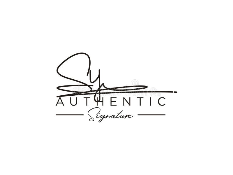 Letter SY Signature Logo Template Vector Stock Vector - Illustration of ...