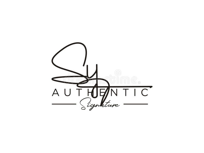 Letter SY Signature Logo Template Vector Stock Vector - Illustration of ...