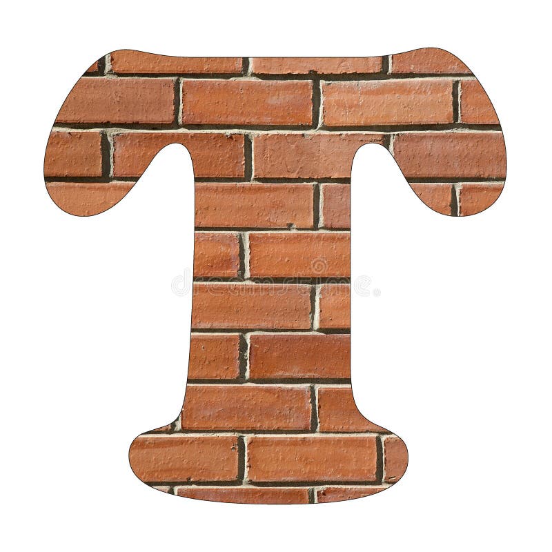 Red Brick Alphabet Font On White Background Isolated With Clipping Path ...