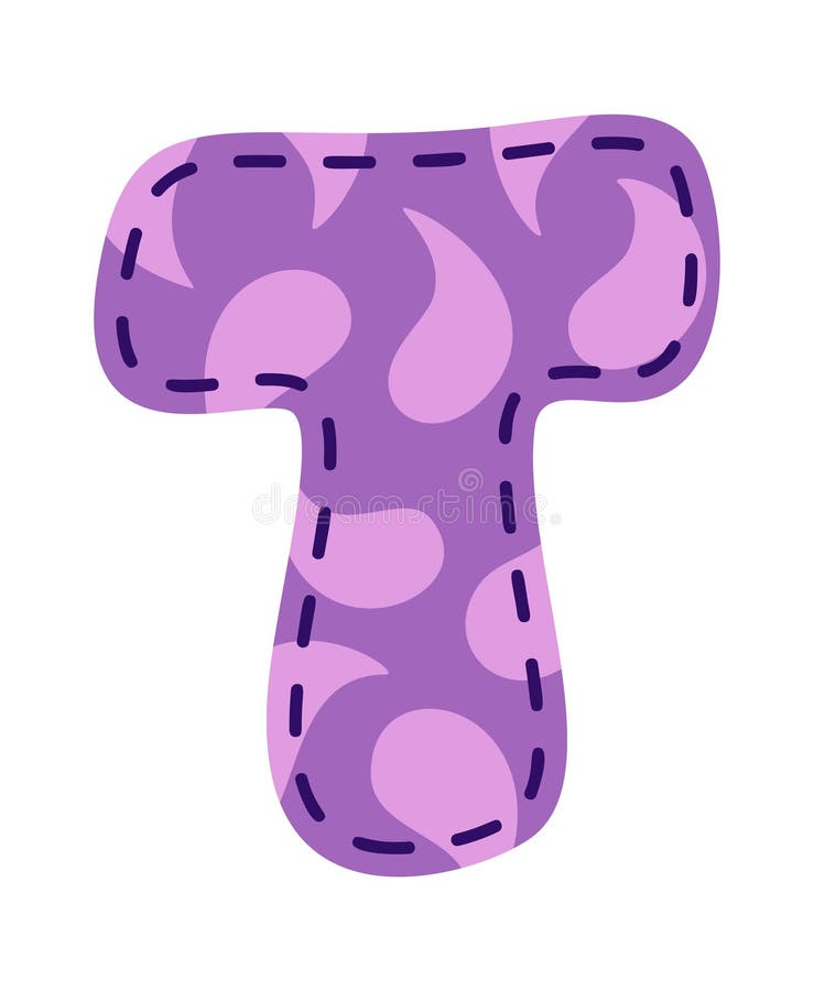 Letter T Craft Alphabet Patch Stock Vector - Illustration of english ...