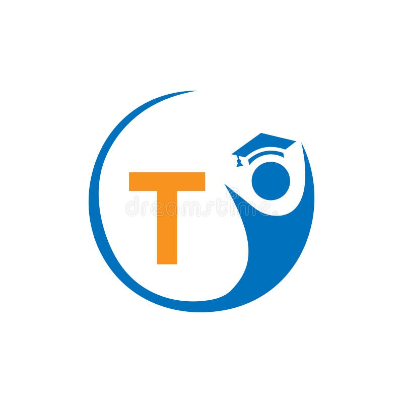 Letter T Education Logo Template. Education Logo on T Letter, Initial ...