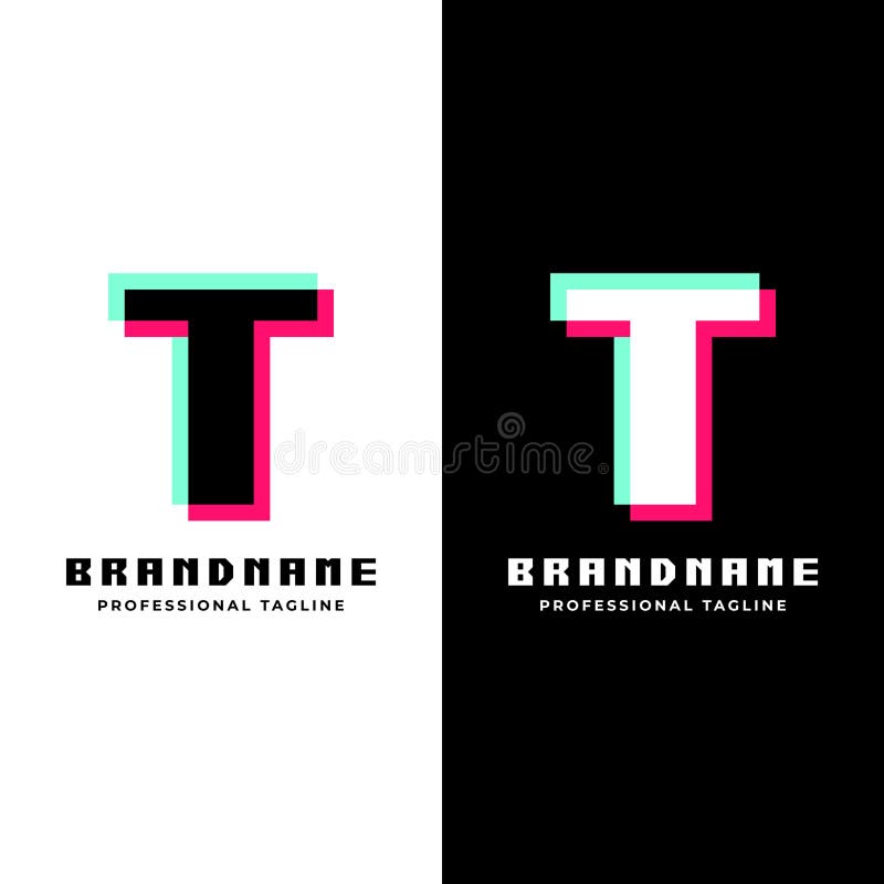 Letter T Glitch Logo, Great for Futuristic and Innovative Projects ...