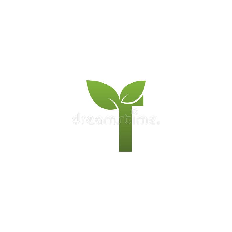 Letter T with Green Leaf Symbol Logo Stock Vector - Illustration of ...