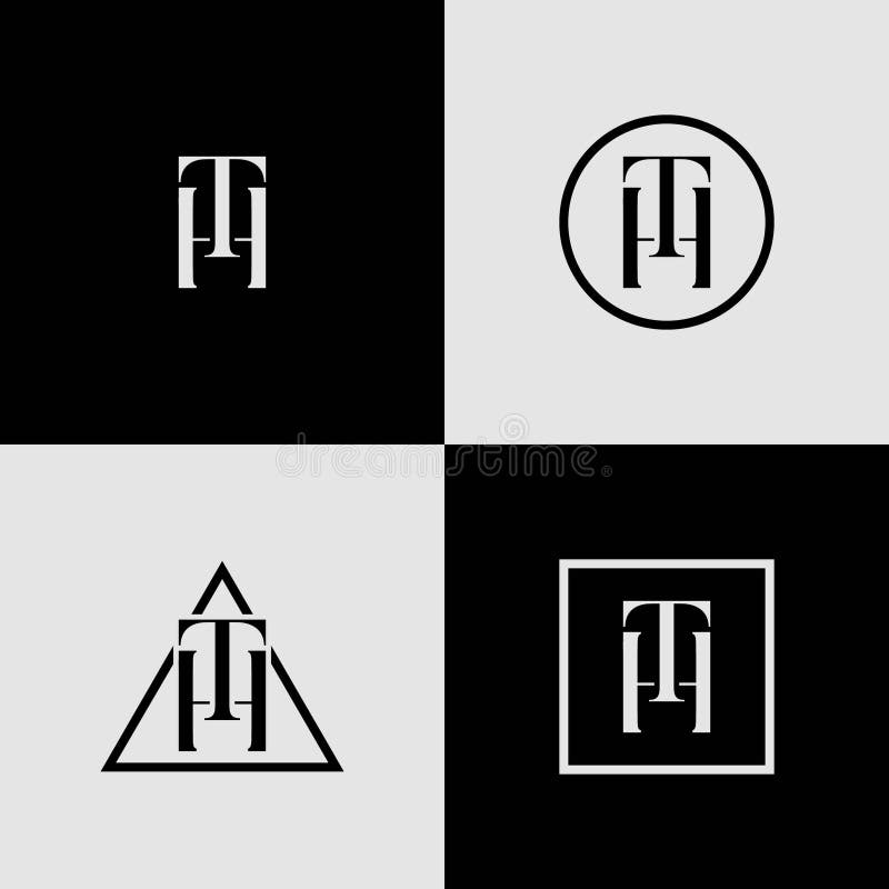 Letter T and H logo design stock vector. Illustration of font - 223374804