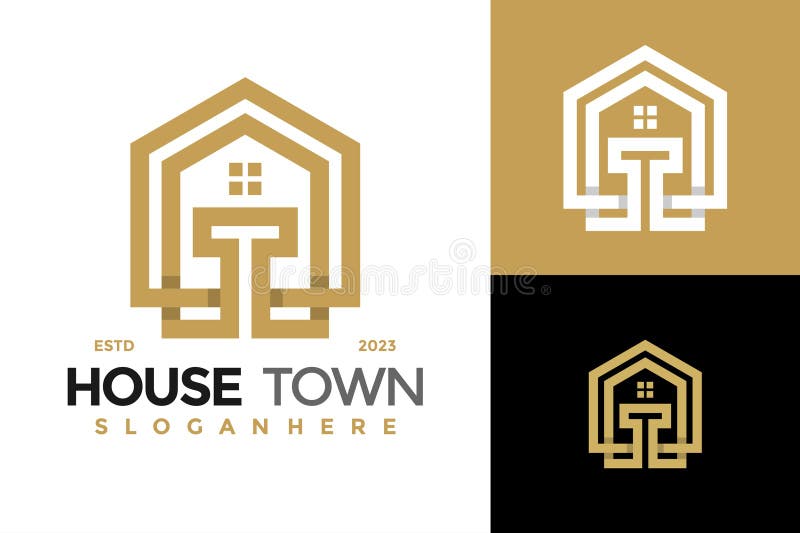 Letter T House Logo Design Vector Symbol Icon Illustration Stock Vector ...