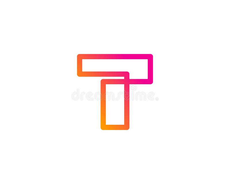 Letter T Icon Logo Design Element Stock Vector - Illustration of ...