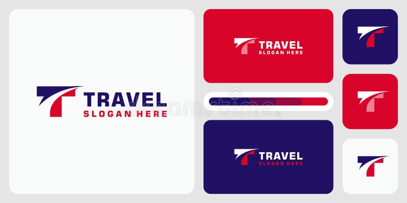 Letter T Initial Vector Logo Design with Cutting Lines As a Road Stock ...