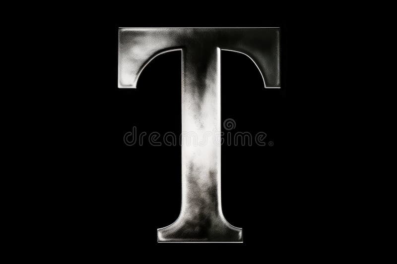 Letter T, from Leather, on White Background Stock Illustration ...