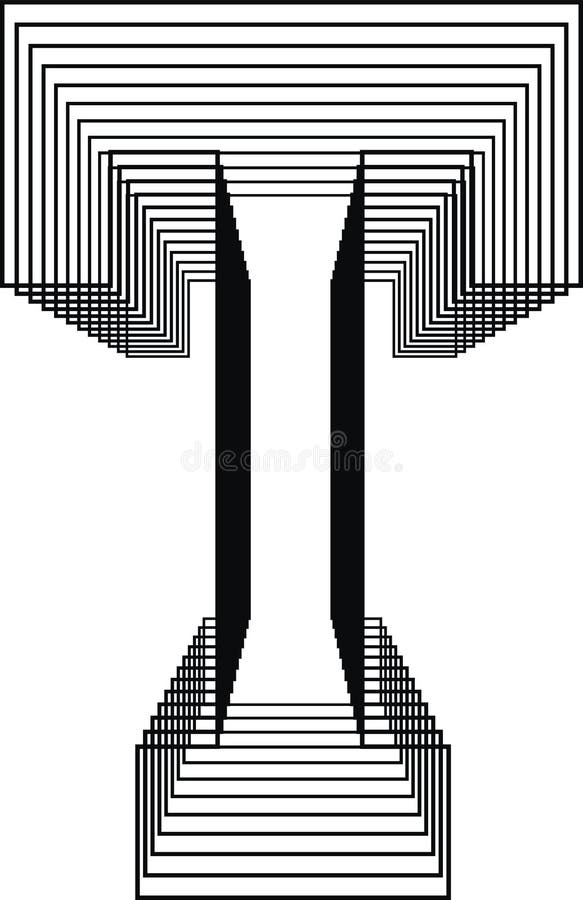 Letter T Line Logo Icon Design Stock Vector - Illustration of drawing ...