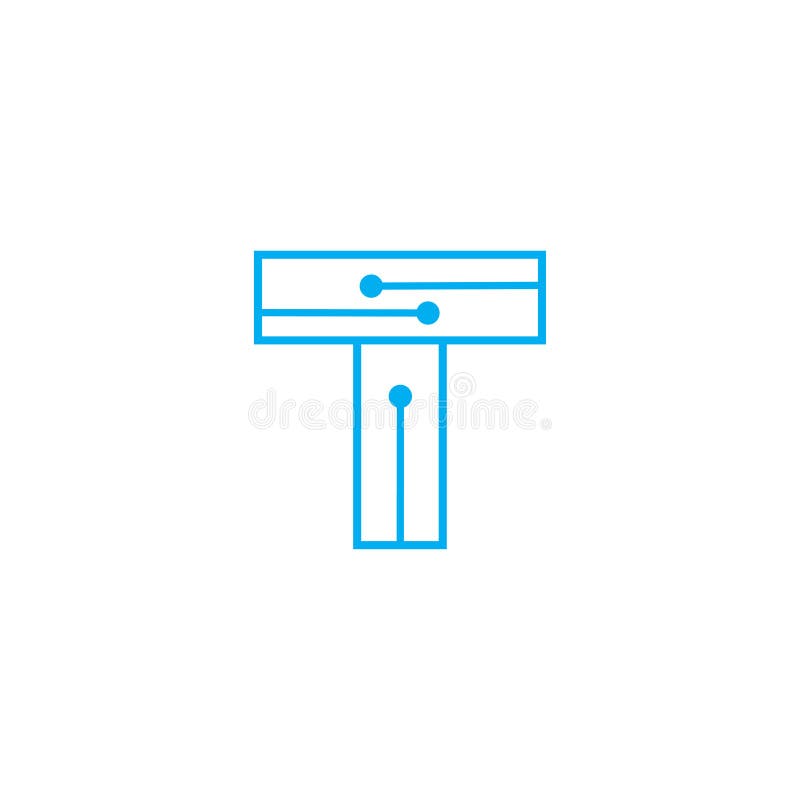 Letter B Circuits Logo Template Stock Vector - Illustration of graphic ...